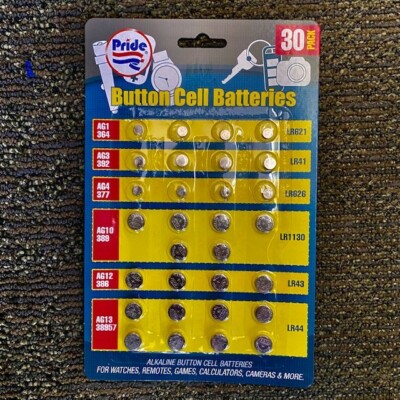 Button Cell Batteries Multipack 30 PACK Assorted Sizes | eBay