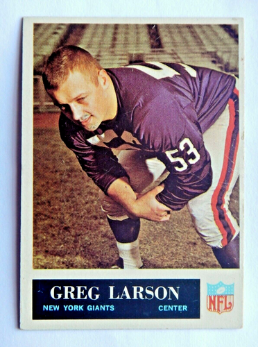 Greg Larson #118 Philadelphia 1965 Football Card (New York Giants) *VG ...