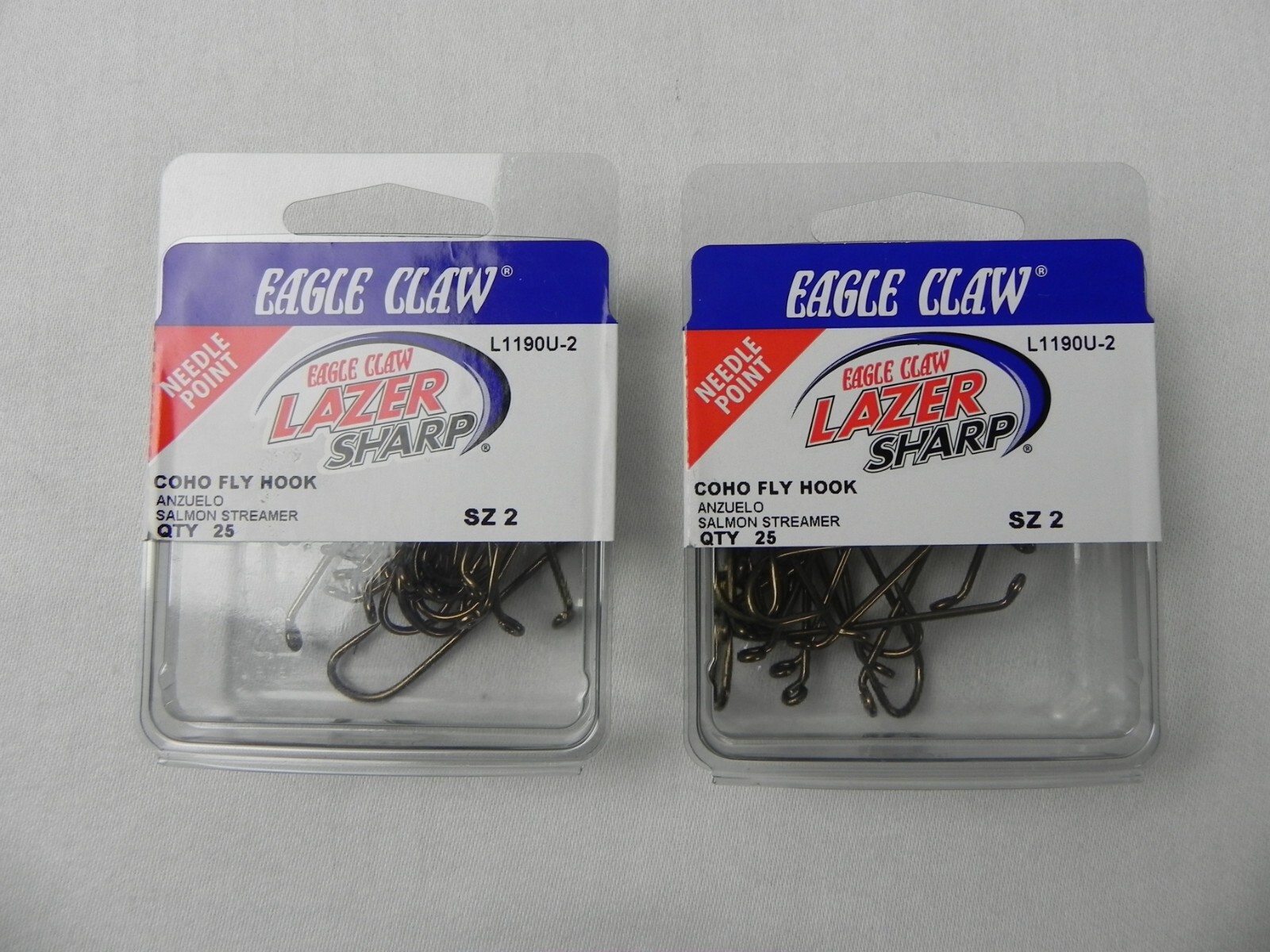 Eagle Claw Lazer Sharp Anzuelo Salmon Streamer Hooks L1190U Size 2 Lot ...