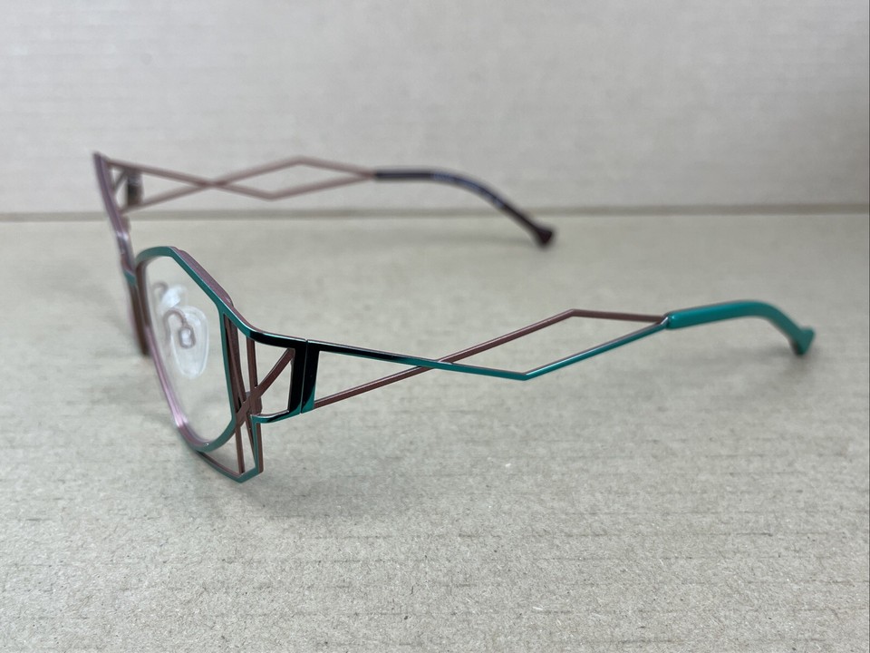 Faniel PICASSO HUILE Teal Copper Eyeglasses 51 18 145 Frames | eBay