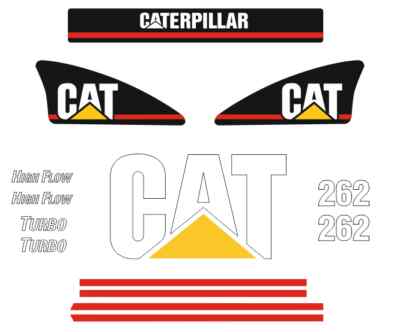 262 STICKER SET SKID STEER CATERPILLAR CAT DECAL KIT LOADER | eBay