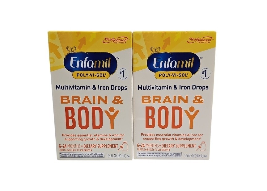 2x Enfamil Poly Vi Sol Multivitamin & Iron Drops & D-VI-SOL Strong ...
