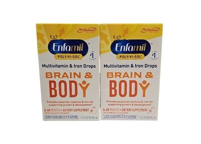 2x Enfamil Poly Vi Sol Multivitamin & Iron Drops & D-VI-SOL Strong ...