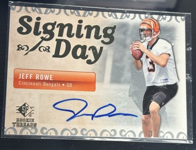 2007 SP ROOKIE THREADS SIGNING DAY AUTOGRAPHS #SDAJR JEFF ROWE F88 | eBay