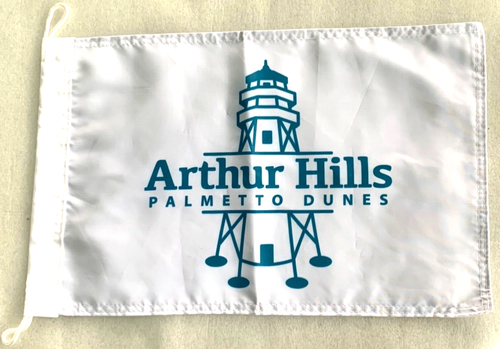 ARTHUR HILLS GOLF COURSE AT PALMETTO DUNES RARE DUEL SIDED GOLF FLAG ...