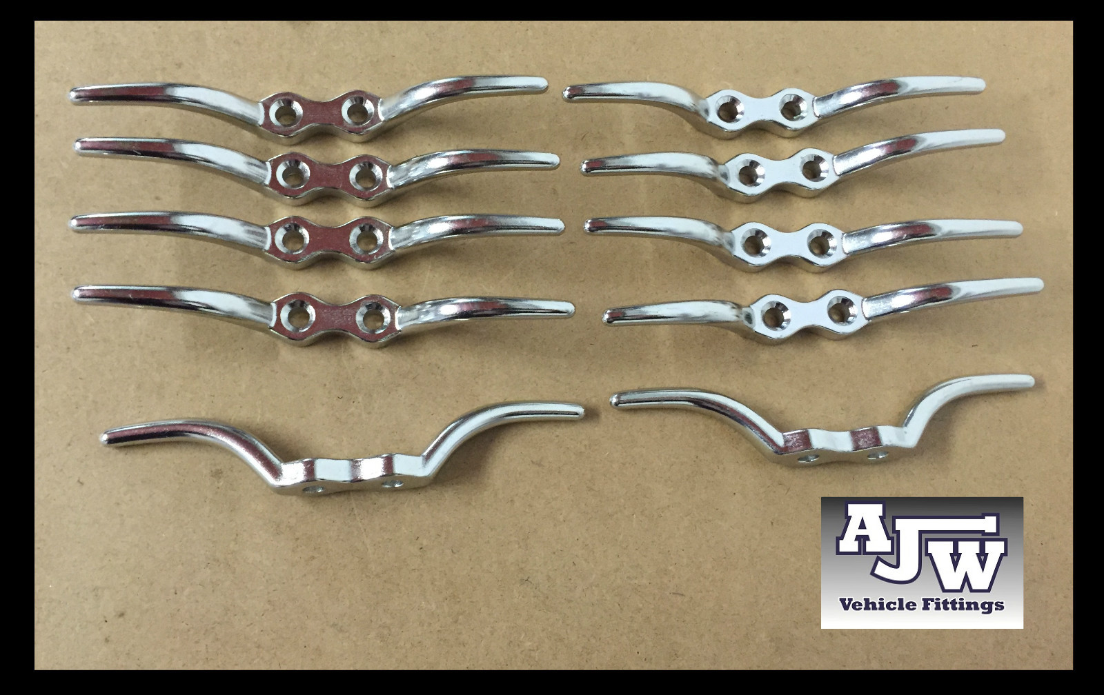 2 Rope Cleat 114mm Stainless Steel Grade A4 Flag Halyard Boat Securing ...