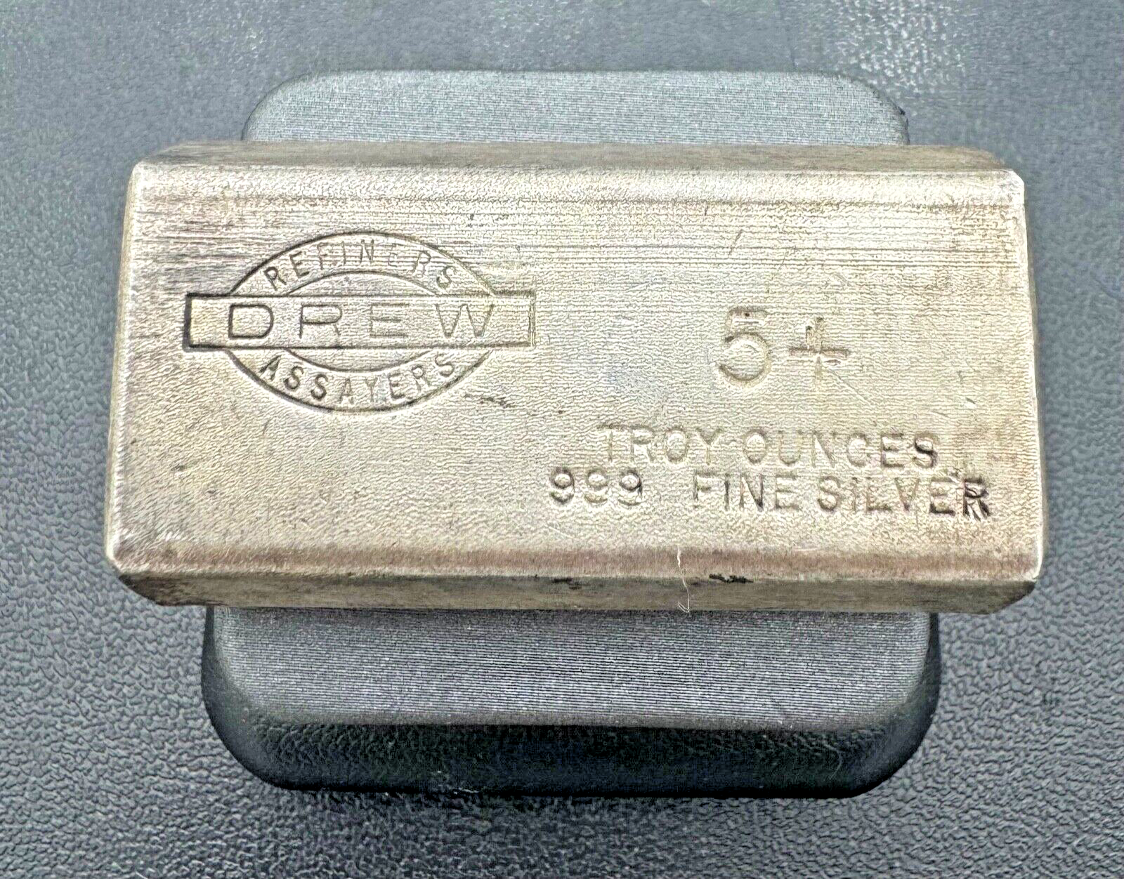 Rare DREW Refiners Assayers Silver Bar 5+ozt .999 Fine Silver | eBay