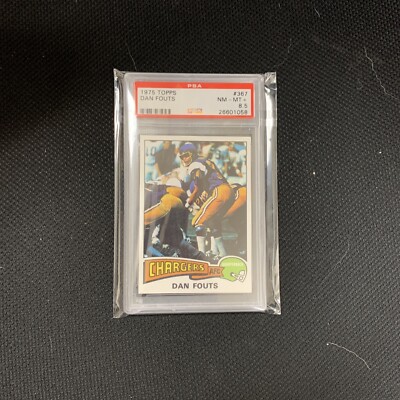 1975 Topps Football #367 Dan Fouts Chargers Rc Rookie HOF PSA 8.5 NM ...