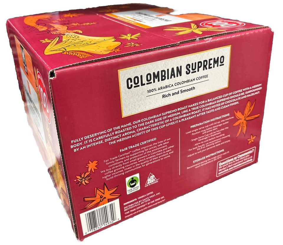 Member's Mark Colombian Supremo Medium Dark Roast Coffee Pods (Box of ...