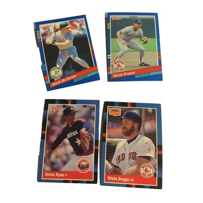 Vintage Collectible Baseball Cards (4)- Mark McGwire, Nolan Ryan, Wade ...