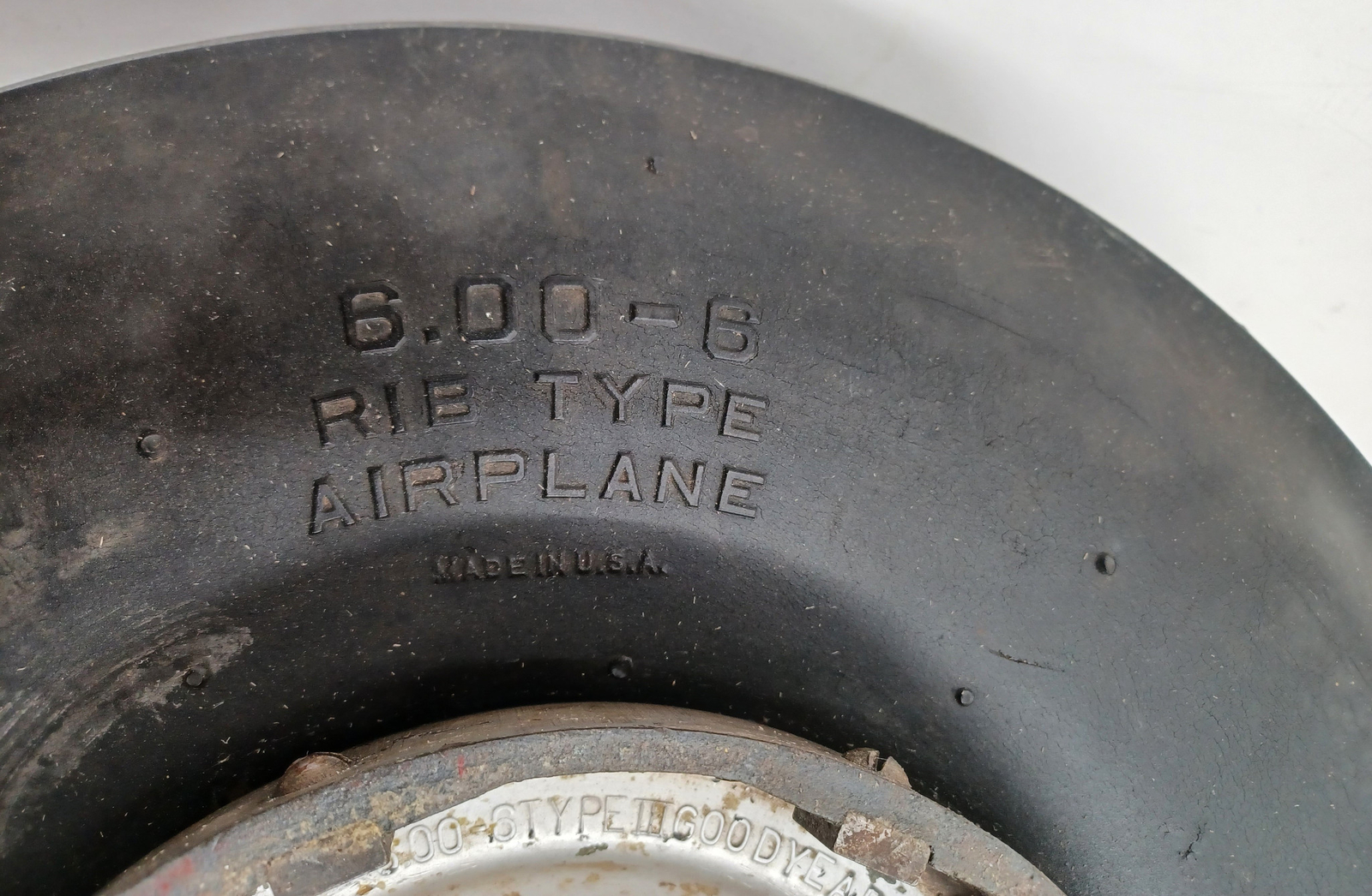 Used Goodyear Aircraft Wheel Assy 6.00-6 511960M-1 and Tire for Display ...