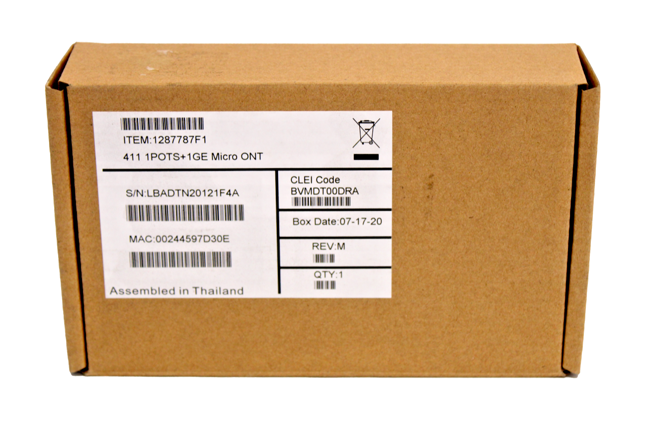 ADTRAN 411 Micro GPON Indoor ONT Router - 1287787F1 for sale online | eBay
