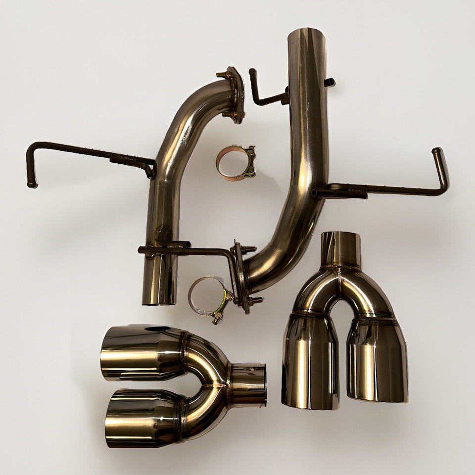 Double Wall Axleback Quad Tip Exhaust 4" CHROME Tips for 2015-21 Subaru ...