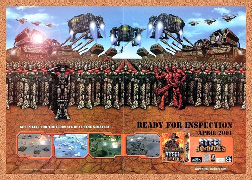 Steel Soldiers PC Original 2002 Ad Authentic Microsoft RTS Video Game ...