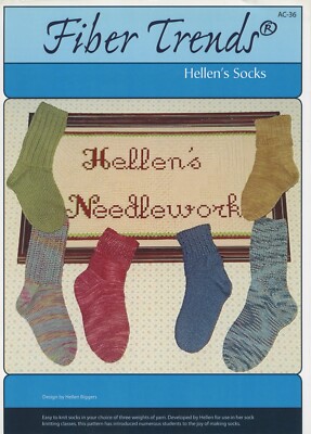 Easy Knit Fiber Trends Knitting Pattern AC36 Hellen's Socks To Knit in ...