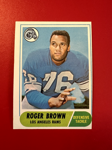 1968 Topps Football 158 Roger Brown Rams NM Sharp! | eBay