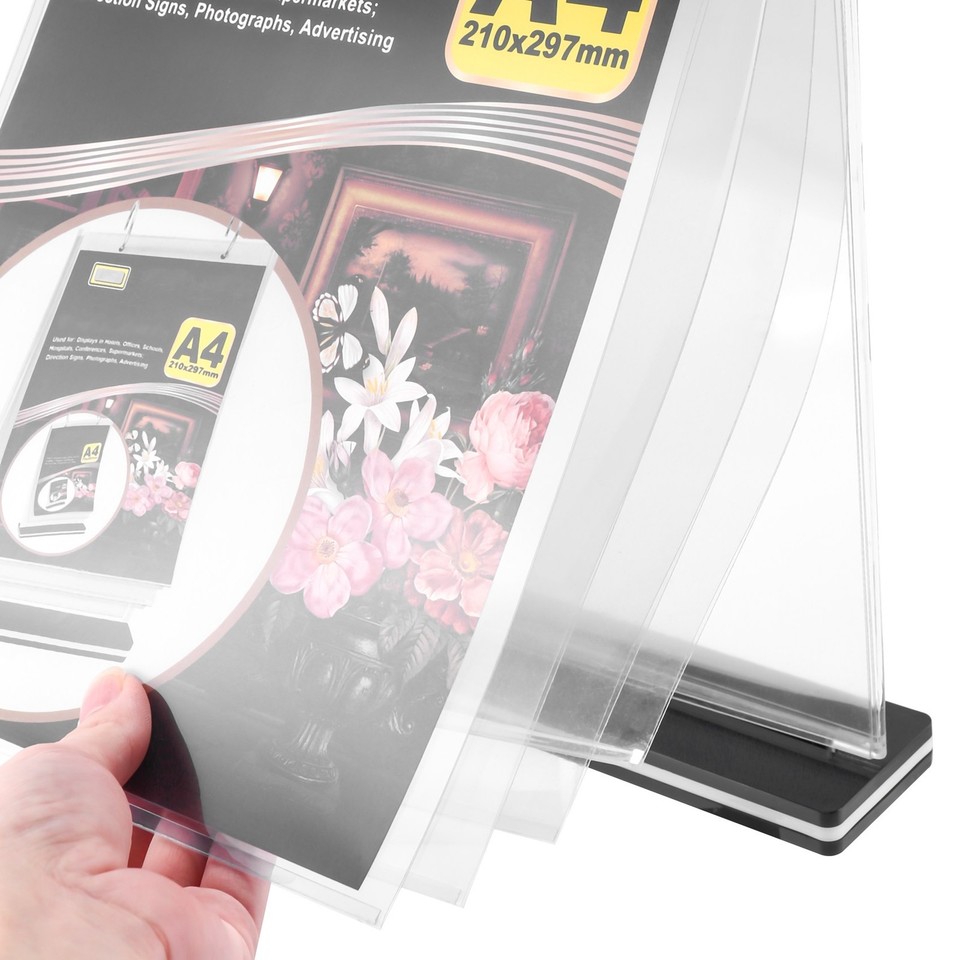 A4 Multi-Page Flip Display Card Label Display Stand Detachable ...