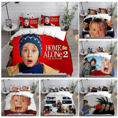 ⭐Kids' Home Alone Xmas 3D Bedding Set Duvet Quilt/Cover Pillowcase ...
