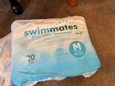 Swimmates Adult Disposable Incontinence Swimwear Diapers Briefs Bowel M ...