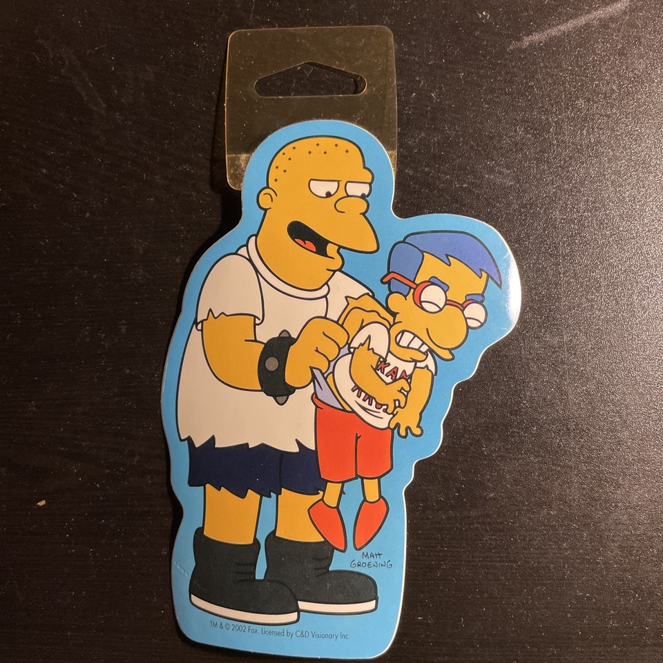 The Simpsons TV Series KEARNEY and MILHOUSE Vinyl Sticker Decal 2001 ...