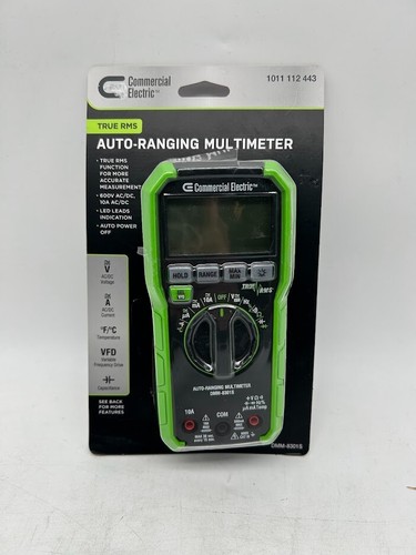 Commercial Electric 600-Volt True RMS Auto-Ranging Digital Multimeter ...