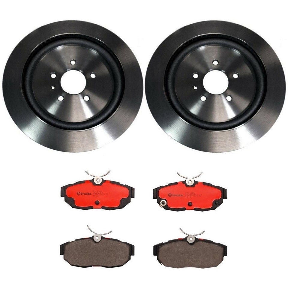 Brembo Brembo ceramic brake pad and UV coated vented brake disc kit ...