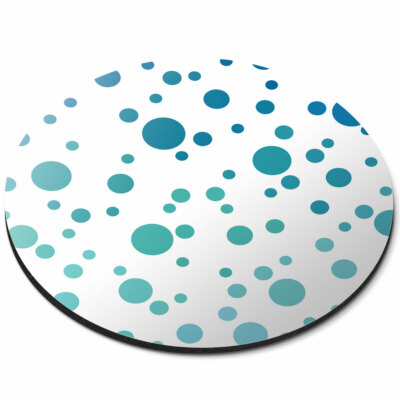 Round Mouse Mat - Cool Blue Bubbles Pattern Office Gift #3814 | eBay UK