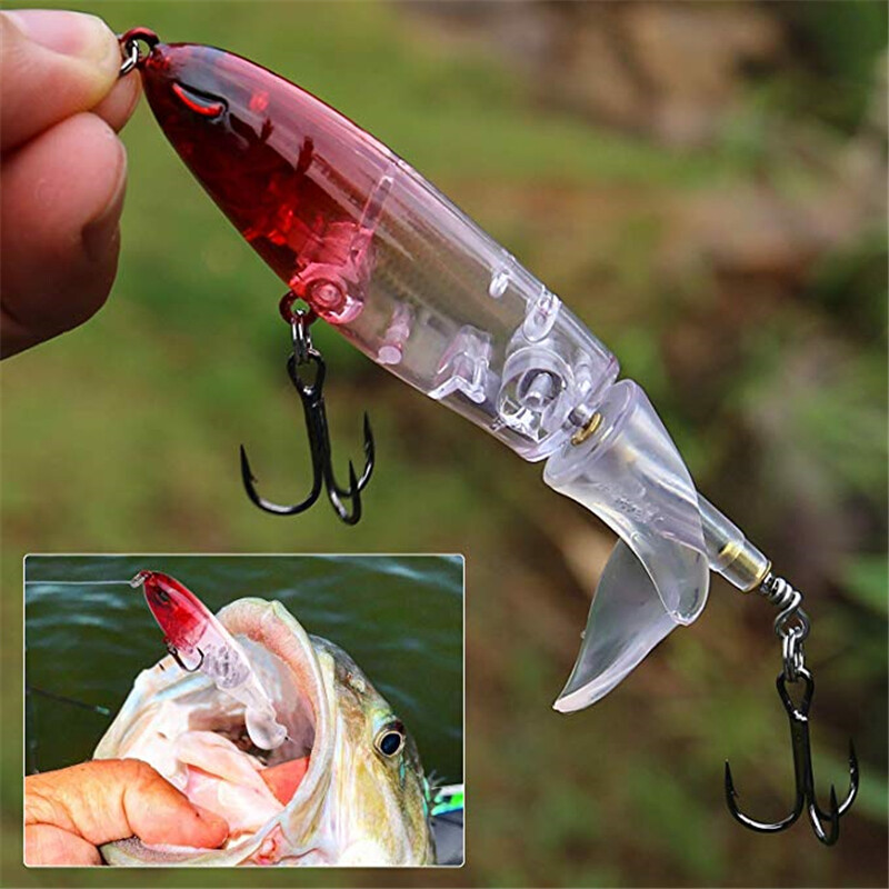 Whopper Plopper Topwater Floating Fishing Lures Rotating Tail A-05 | eBay