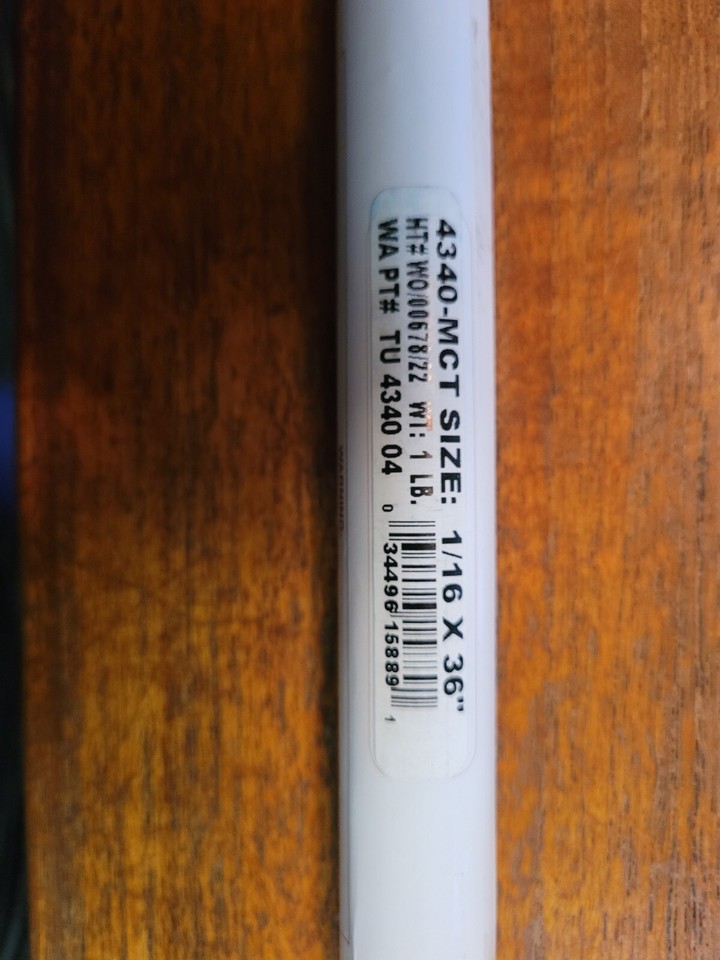 4340 tig welding filler rod, one stick, 1/16"diameter, 18" long | eBay