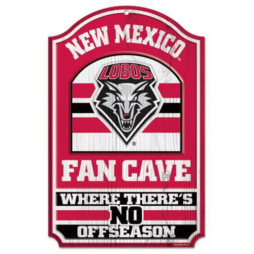 New Mexico Lobos Fan Cave Wood Sign | eBay