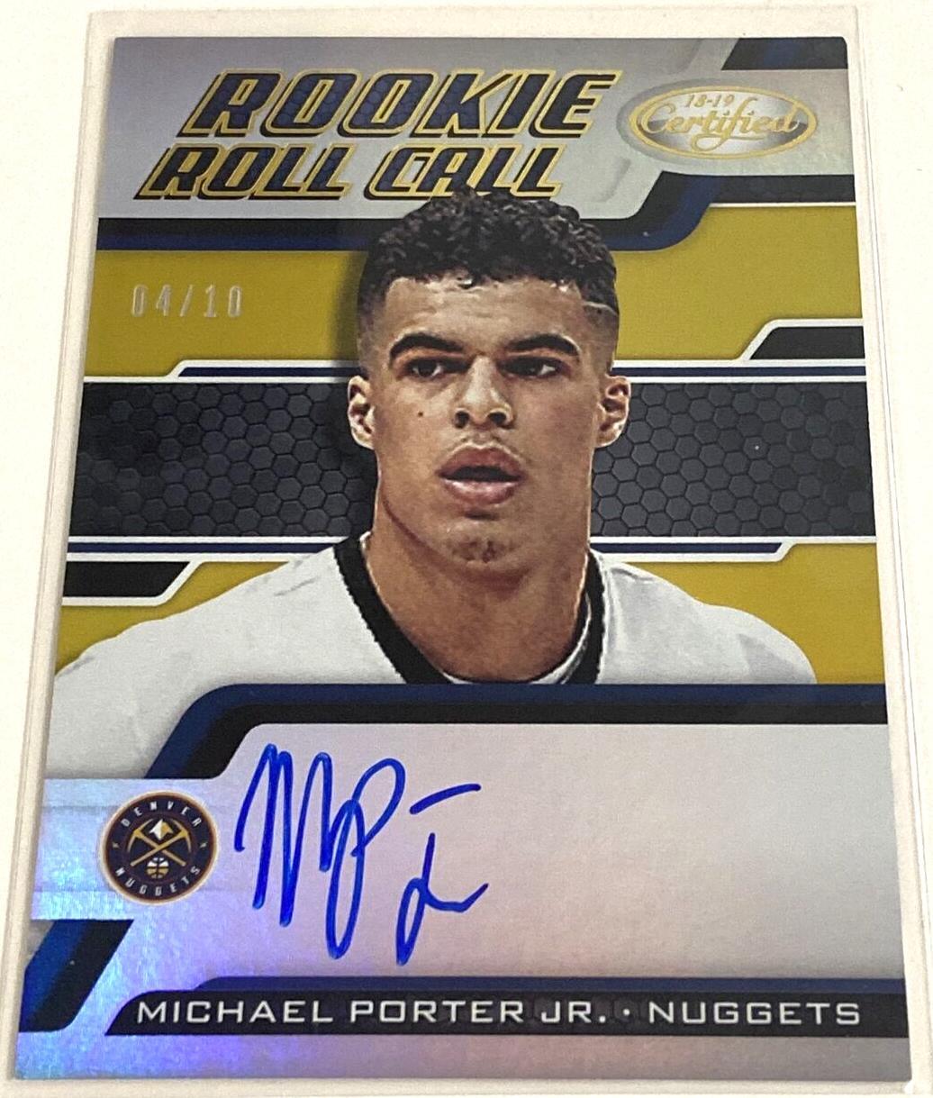 2018-19 Panini Certified - Rookie Roll Call Michael Porter Jr. #RRC-MP ...