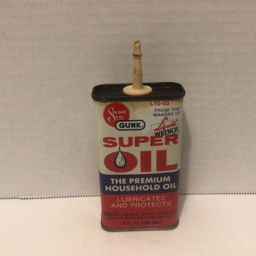 Vintage Gunk “Liquid Wrench” super oil metal oil tin | eBay