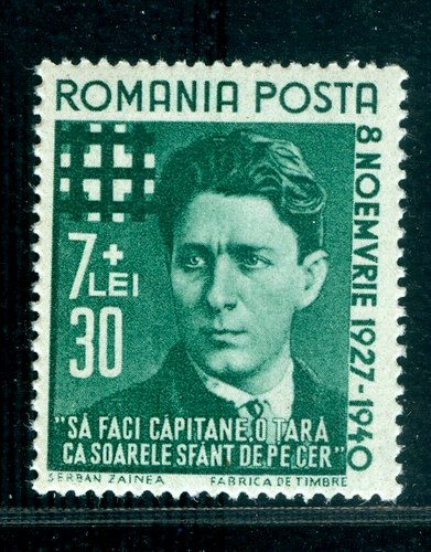 1940 Iron Guard Leader/Legion,Corneliu Zelea CODREANU,Romania,Mi.680/Sc ...