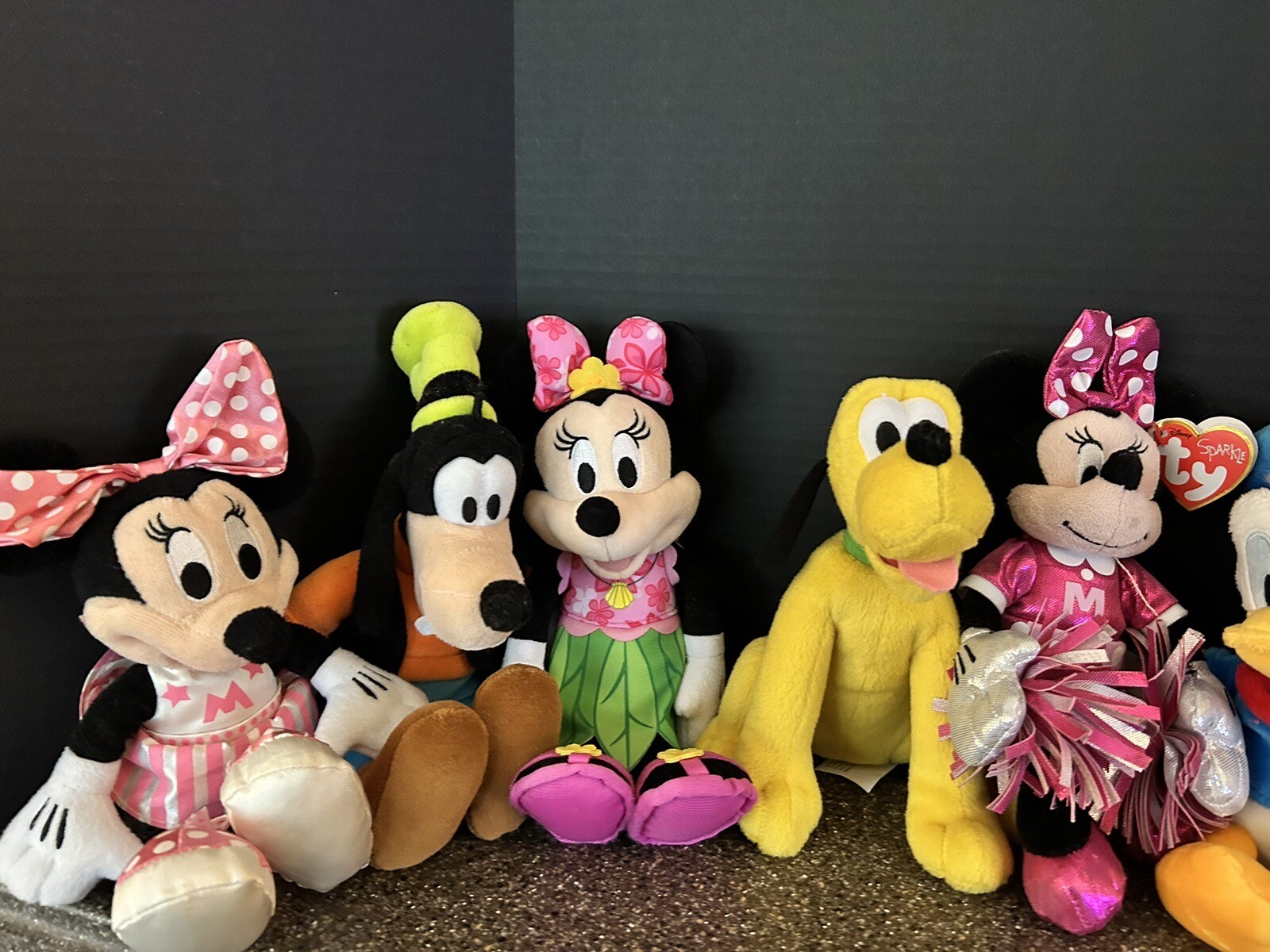 Disney Mickey, Minnie Pink, Donald, Daisy, Pluto Bean Bag Plush Doll ...