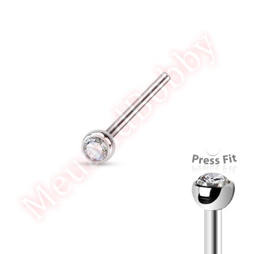 316L Surgical Steel Gem Fishtail Bend Yourself Nose Stud Bar Piercing ...