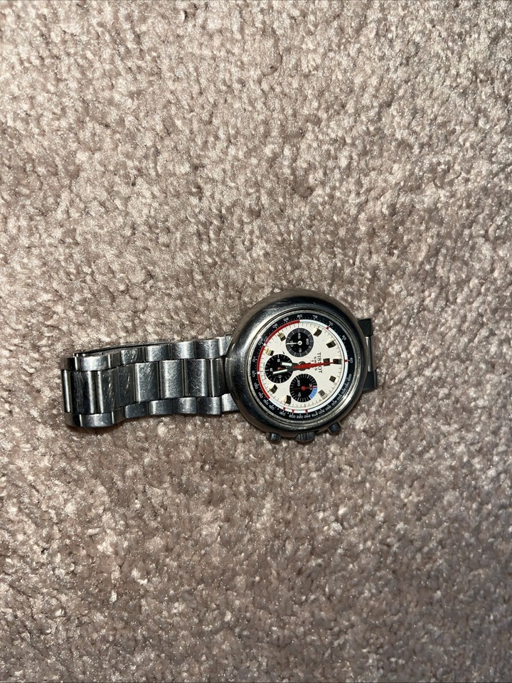 TISSOT T12 Chronograph Lemania 873 Stainless Steel Men's Watch ...