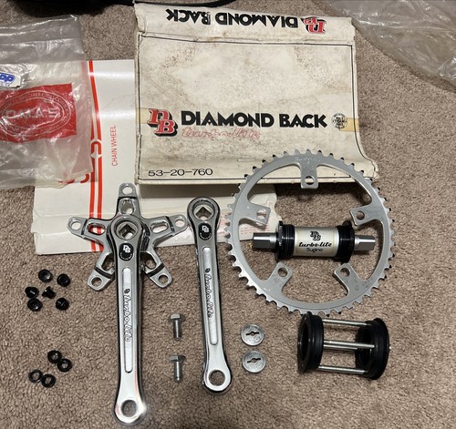 Diamondback Turbo-Lite 170mm mighty tour vintage bmx cranks Complete ...