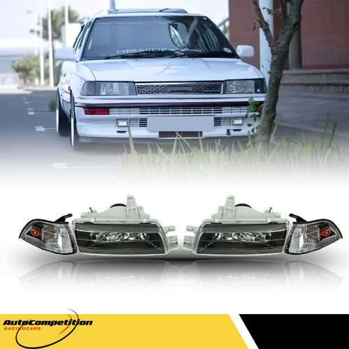 For 1988-1992 Toyota Corolla Sedan E90-EE90-AE92 Headlights+Corners ...