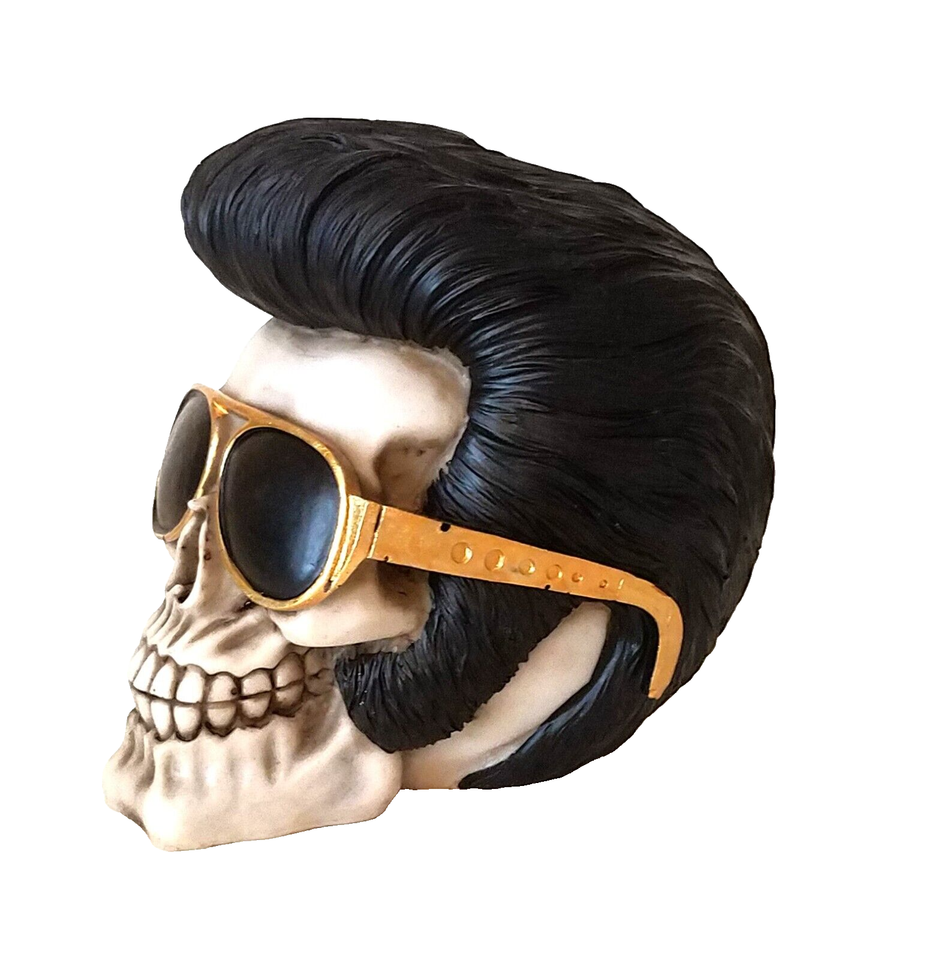 Skull Elvis Like Figurine Statue Skeleton Halloween | eBay