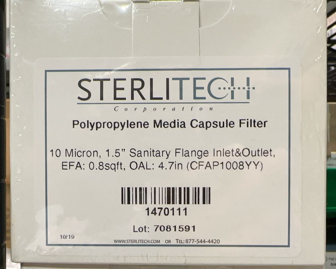 Sterlitech CFAP1008YY Polypropylene Media Capsule Filter, 10 Micron | eBay