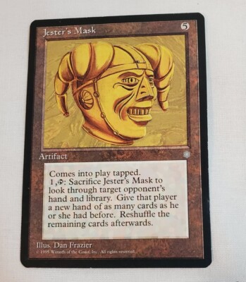 1995 Jester's Mask Ice Age Black Border MTG Magic The Gathering | eBay