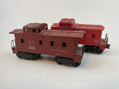 Vintage Postwar Lionel Cabooses Lot of 2, #6059 M&StL Red + #6257 SP ...
