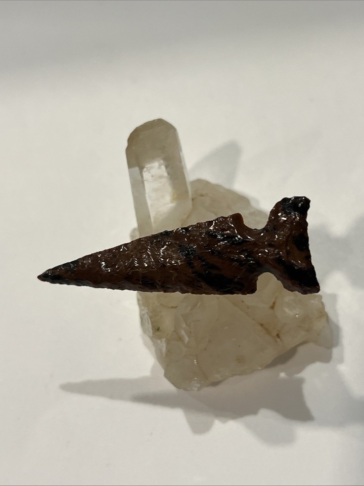 Northern Wolf Earred Arrowhead Point Brown Black Stone Handmade 1980 ...