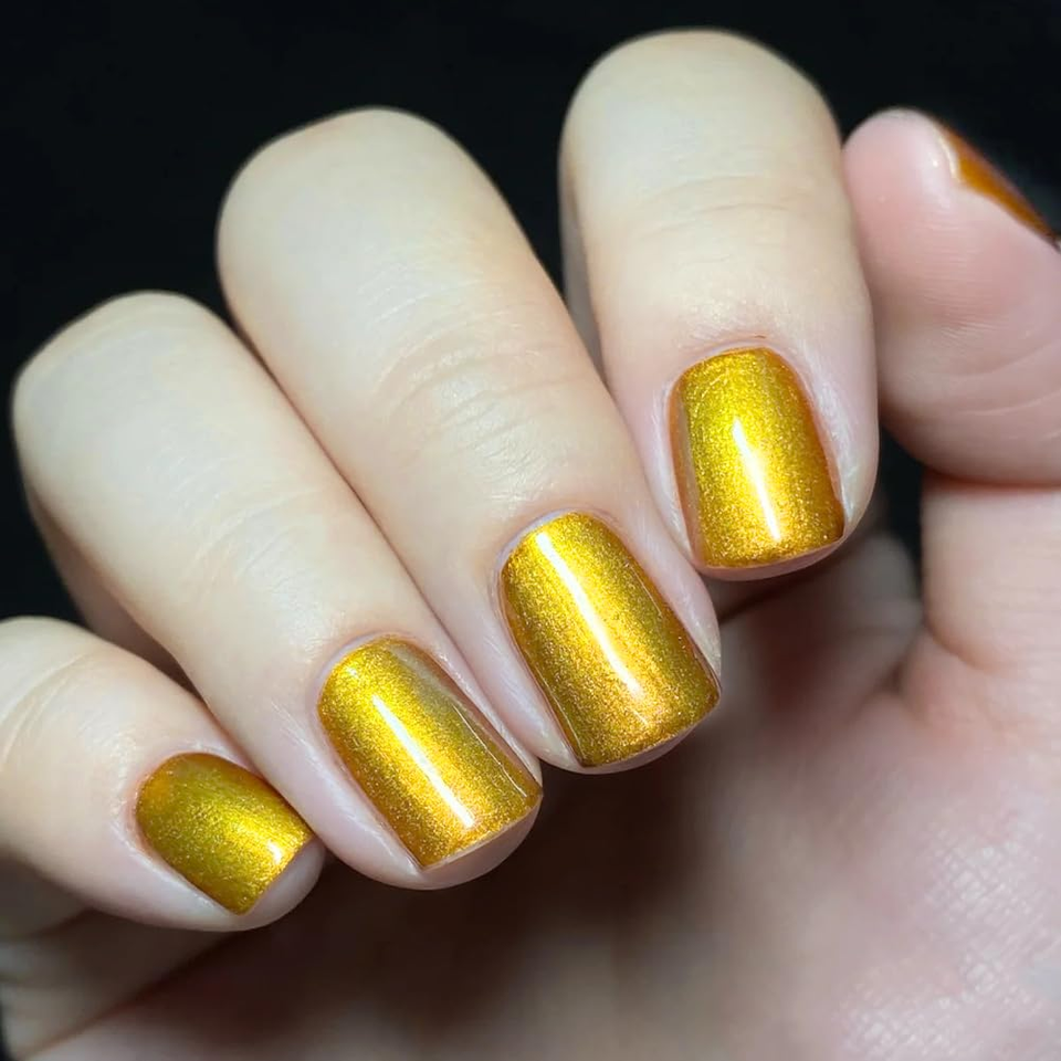 12Ml Gold Nail Polish, Golden Quick Dry Nail Lacquer for Nail Art ...