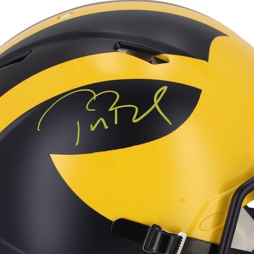 Tom Brady Michigan Wolverines Signed Riddell Speed Pro-Line Helmet ...