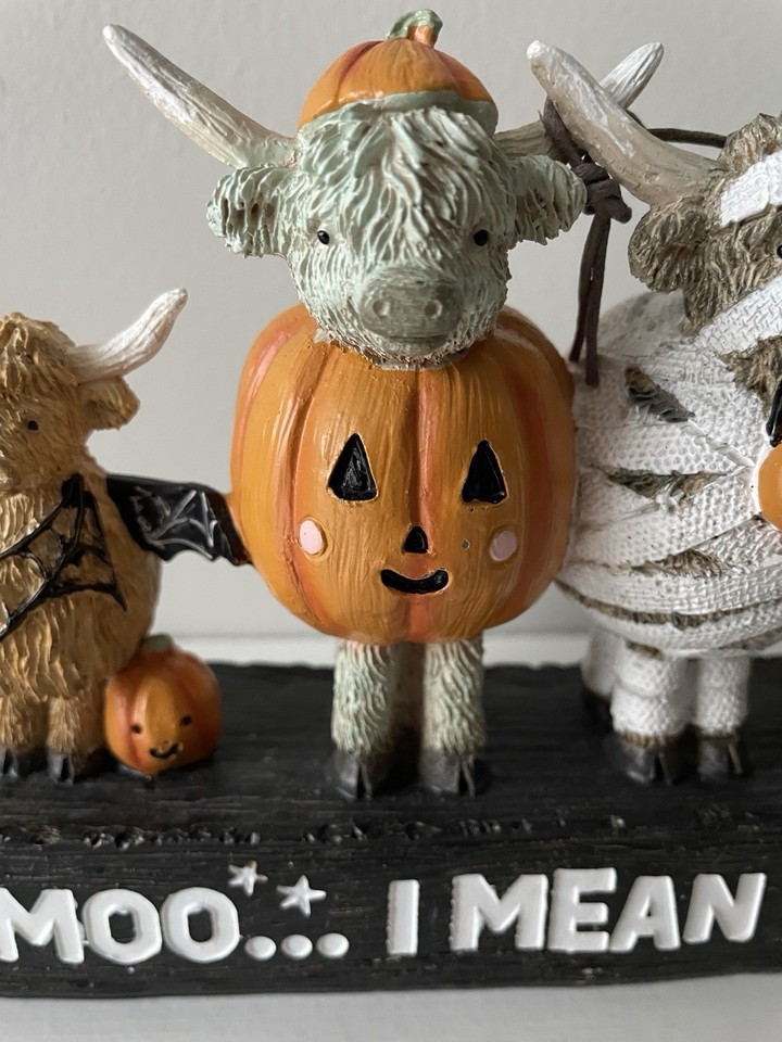 Next Hamish Highland Cow "Moo I Mean Boo!" Halloween Ornament - BNWT ...