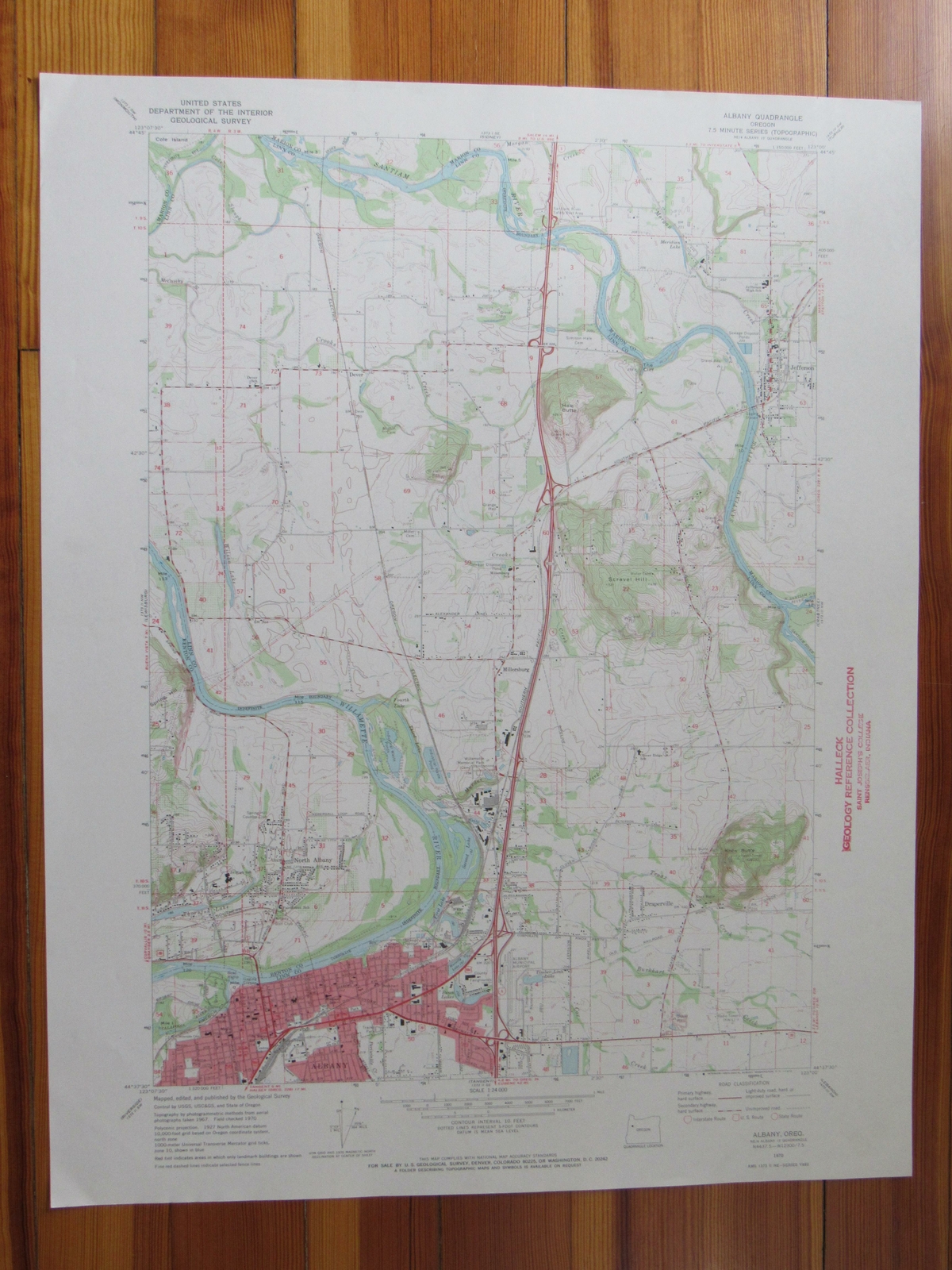 Albany Oregon 1972 Original Vintage USGS Topo Map | eBay