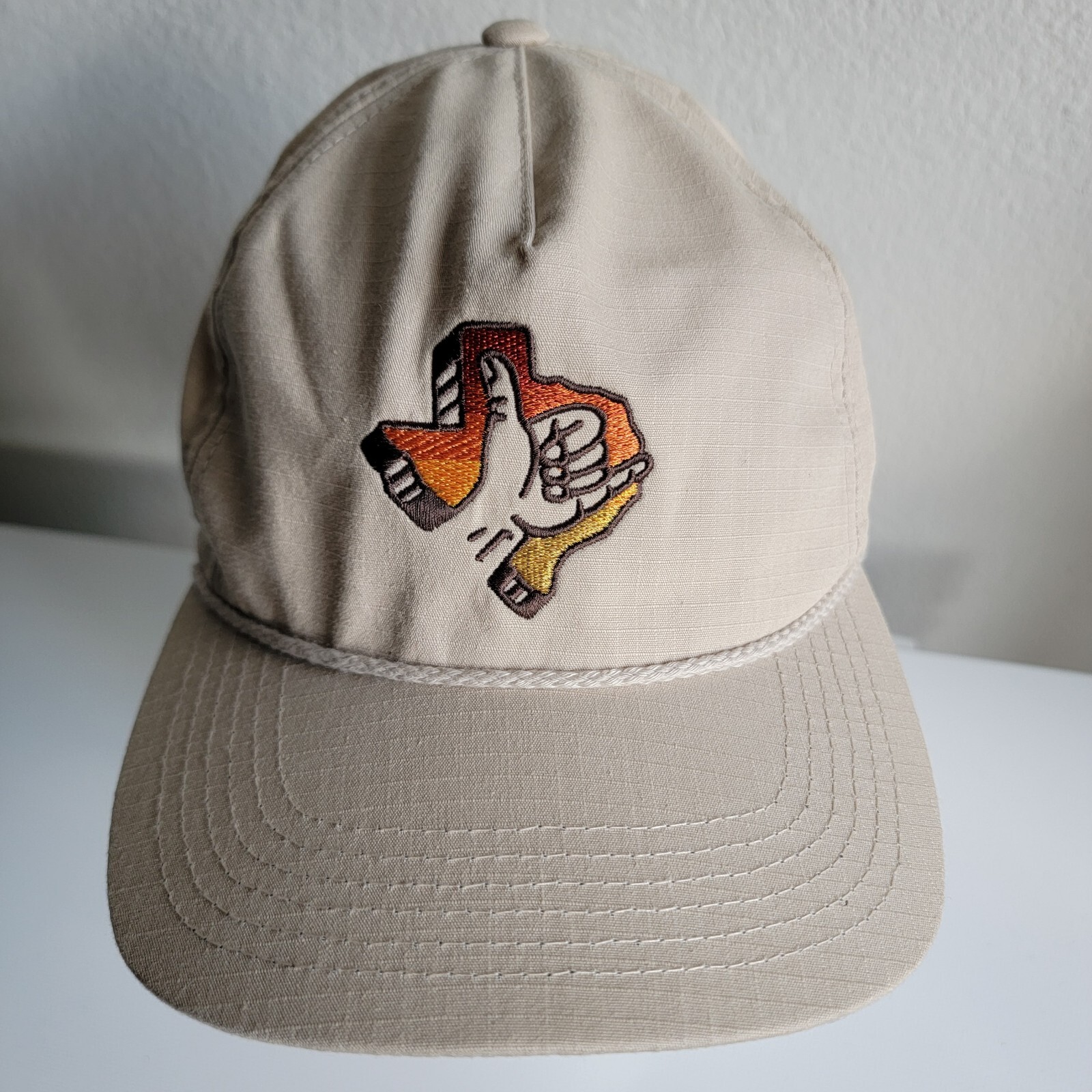 Howler Bros. Tejas Shaka Hang Loose Sign Tan Snapback… - Gem