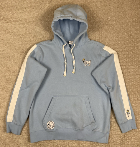 GOAT USA Hoodie Men’s Size M Blue Cotton Blend Pullover Kangaroo Pocket ...