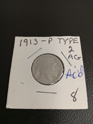 1913 Buffalo Nickel Type 2 Acid Date | eBay